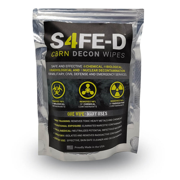 S4FE-D™ CBRN Clinical Decon Wipes Pouch - 50ct. – S4FE-D CBRN Decon