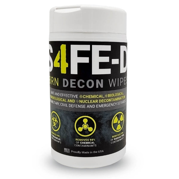 S4FE-D™ CBRN Clinical Decon Wipes Canister - 80ct. – S4FE-D CBRN Decon
